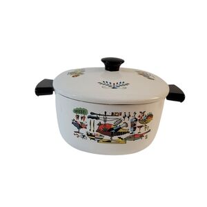 Vintage | Kitchen | Vintage 5s Enameled Stock Pot With Lid | Poshmark